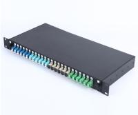 China 24 Port LC Sliding Patch Panel , 1U Fiber Optic Terminal Box for sale