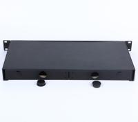 China 24 Port LC Sliding Patch Panel , 1U Fiber Optic Terminal Box for sale