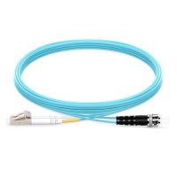 China LC UPC - ST UPC Duplex 2.0mm PVC OFNR OM4 MM Fiber Patch Cable for sale