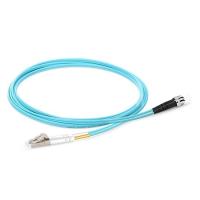 China LC UPC - ST UPC Duplex 2.0mm PVC OFNR OM4 MM Fiber Patch Cable for sale
