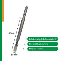 China Industrial Level 65mm Dual Borewell Camera Side 360 Degree Rotate High Resolution for sale