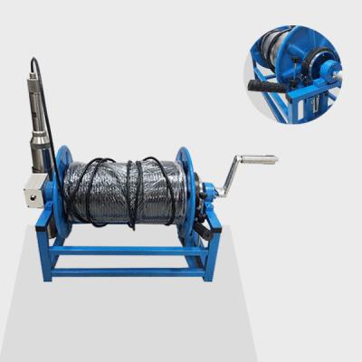 China Borehole Camera Handle Winch 400m Depth Small Size for Car Trunk for sale