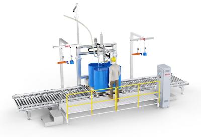 China 200L IBC Fully Automatic Multi-Functional Opening, Filling And Capping Production Line for sale