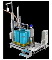 China Automatic Round / Square / Oval Bottles Auto Chemical Filling Machine for sale