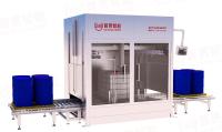China 200L Double Head Essential Oil Paint Chemical Liquid Filling Machine Semi Automatic for sale