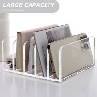China 3 Section Desk Mail Organizer 5 Section Clear Lightweight Acrylic File Holder for sale
