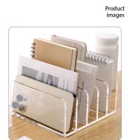 China 3 Section Desk Mail Organizer 5 Section Clear Lightweight Acrylic File Holder for sale