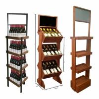 China Versatile Beverage Wooden Display Stands Plywood Rotating Wooden Shelf Customized for sale