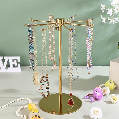 China Stainless Steel 360 Rotating Metal Stand Necklaces  Jewelry Display Stands for sale