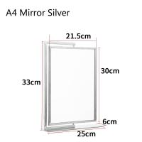 China SS Metal Retail Display Rotating A4 Poster Sign Holder Information Display Stand  25CM for sale