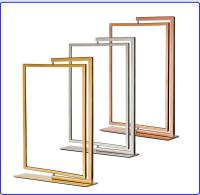 China SS Metal Retail Display Rotating A4 Poster Sign Holder Information Display Stand  25CM for sale