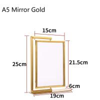 China 25CM A5 Metal Retail Display Racks 0.8KG Vertical Sign Holder Tabletop Signage for sale