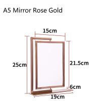 China 25CM A5 Metal Retail Display Racks 0.8KG Vertical Sign Holder Tabletop Signage for sale