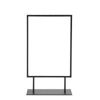 China Black Countertop Frame Displays A4 Graphics Metal Poster Holder On Table for sale