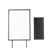 China Black Countertop Frame Displays A4 Graphics Metal Poster Holder On Table for sale