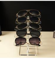 China Custom Glasses Acrylic Display Stands Multi Layer Eyewear Display Rack 14cm 16cm for sale