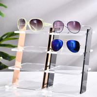 China Custom Clear Acrylic Stands 4 Layer Countertop Display Rack For Sunglasses for sale
