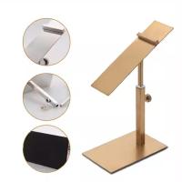 China Countertop Metal Riser Stand Adjustable Retail Shoe Rack Stainless Steel for sale