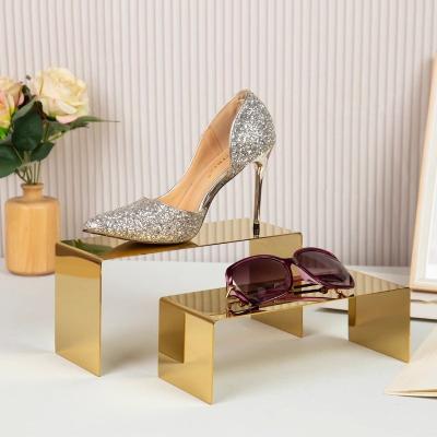 China Jewelry Bags Metal Display Stands Silver Gold U Shaped Shoe Rack for sale