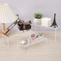 China 5pcs Acrylic Display Stands Pedestal U Shape Clear Acrylic Shelf Riser Showcase for sale