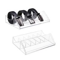 China 4 Divisions -12 Divisions Belt Display Rack Clear Belt Display Stand For Home Commercial for sale