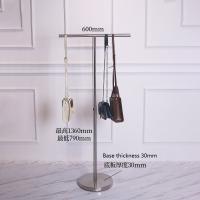 China T Shape Metal Retail Display Round Base Adjustable Height SS Display Rack For Clothing for sale