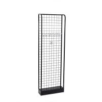 China Customized Black Metal Wire Display Racks Hanging Hook Metal Grid Display Rack for sale