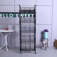China Light Weight Wire Display Rack Wire Wooden Storage Racks With Wheels for sale