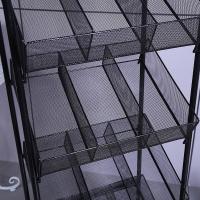 China Light Weight Wire Display Rack Wire Wooden Storage Racks With Wheels for sale