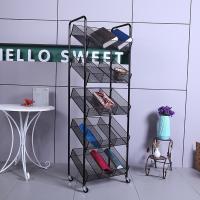 China Light Weight Wire Display Rack Wire Wooden Storage Racks With Wheels for sale