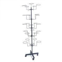 China 5 Tiers Spinning POP POS Display Metal Hat Display Rack Shelf With Wire 1600mm for sale