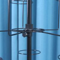 China 5 Tiers Spinning POP POS Display Metal Hat Display Rack Shelf With Wire 1600mm for sale