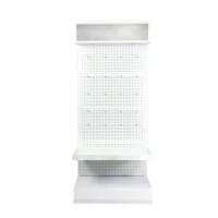 China LED Light Shop Display Units Header Hanging Pegboard Metal Display Rack for sale