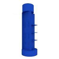 China Free Standing Exhibitions Metal Display Stand Peg Board Display Rack With Wheels for sale