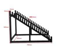 China Custom 20pcs Steel Sample Board Waterfall Display Stand For Ceramic Tile for sale