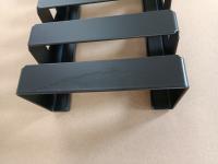 China Matt Black Tile Display Stand Quartz Samples Countertop Stand Hold 2cm for sale