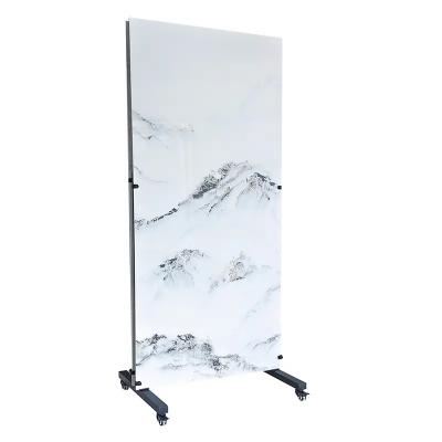 China Movable Large Panel  Tile Display Holder Double Sided Metal Granite Slab Racks for sale