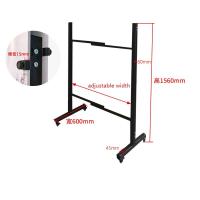 China Movable Large Panel  Tile Display Holder Double Sided Metal Granite Slab Racks for sale