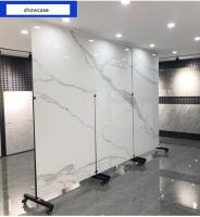 China Movable Large Panel  Tile Display Holder Double Sided Metal Granite Slab Racks for sale