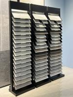 China Freestanding Tower Stone Display Stand 400 X 300mm With Shelves for sale
