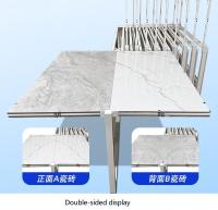 China 1200 X 1200mm Tile Display Stand Sliding Out  Customizing LOGO Rotating Display Stand for sale