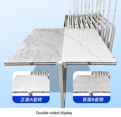 China 1200 X 1200mm Tile Display Stand Sliding Out  Customizing LOGO Rotating Display Stand for sale