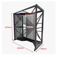 China Page Turning Stone Sample Display Rack Free Standing Metal Wing Ceramic Tile Display Rack for sale