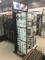 China Alone Tile Display Stand Custom Ledger Wing Rack Display Flip Page Style for sale