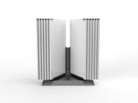 China 12 Sliding Metal Stone Display Stand Wing Marble Display Stand 24 X 48in for sale