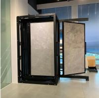 China Customized Tile Display Stand Rotating Porcelain Ceramic Tile Display Rack With Handles for sale