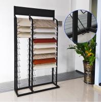 China 12 Shelves Metal Granite Sample Display Rack Wire Combination Waterfall Tile Marble Display Stands for sale