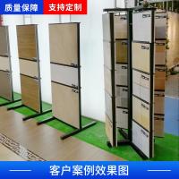 China Metal Floor Tile Display Rack Freestanding Rotating Tile Display Holder Matt Black for sale