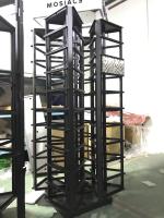 China Custom Stone Display Stand Acrylic LOGO 12 X 20in Rotating Tile Display Stand for sale