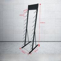 China Double Sided Tile Display Stand 1720mm Wooden Floor Display Rack For Showrooms for sale
